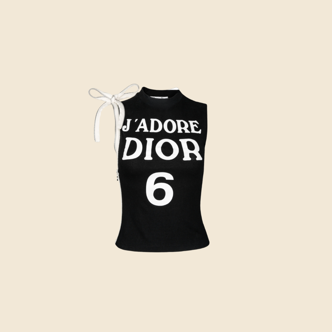 CHRISTIAN DIOR 2001 "J'ADORE DIOR 6" ZIPPER SLEEVELESS TANK TOP – RDB